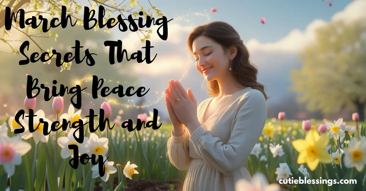 March Blessing Secrets That Bring Peace Strength and Joy