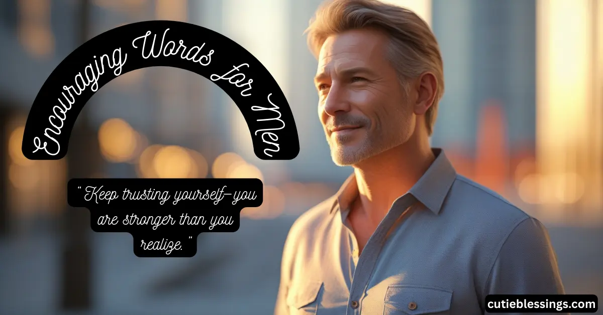 Encouraging Words for Men: Boost Confidence & Motivation